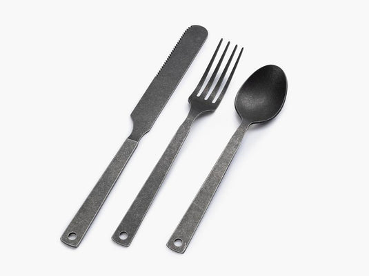 Barebones Flatware Set (Set of 2) (Matte Black Finish) – Van Life Gear Company LLC